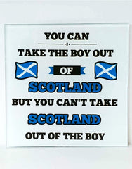 Glass Coaster - BOY OUT OF SCOTLAND – Scotland's Bothy