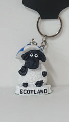 Sheep with Saltire Umbrella Keyring – Scotland's Bothy