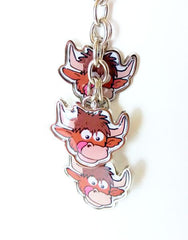 Highland Coo Charm Keyring – Scotland's Bothy