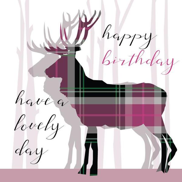 Happy Birthday Card - Stag – Scotland's Bothy